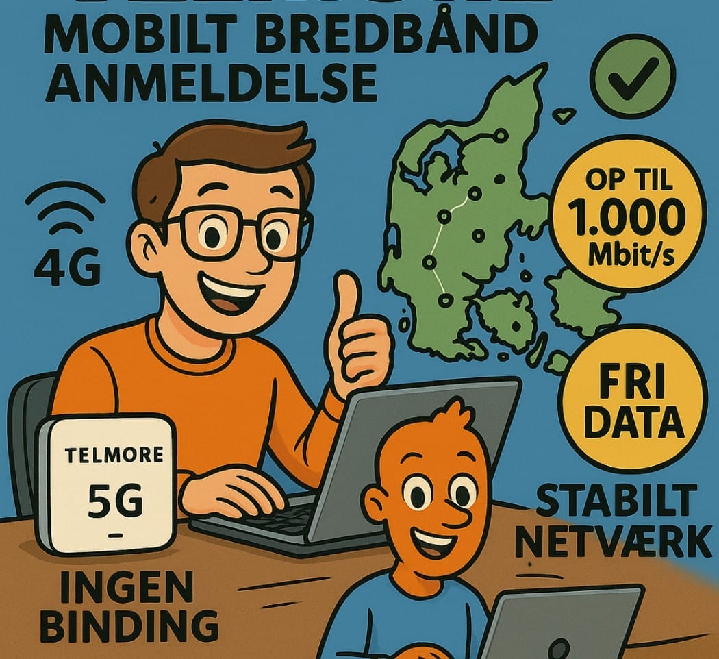 Telmore mobilt bredbånd anmeldelse » 2025 GUIDE